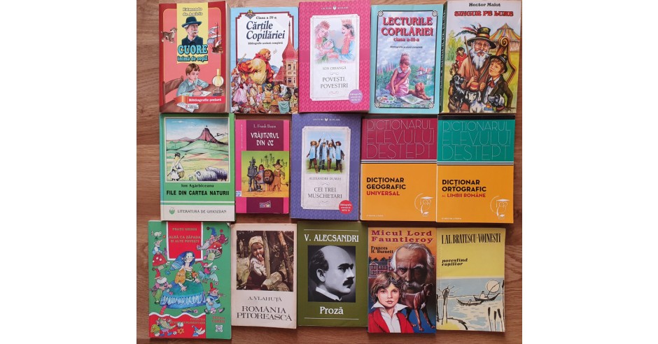 Lot 30 Carti Copii: Povesti, Basme, Lecturi Scolare - Creanga, Grimm ...