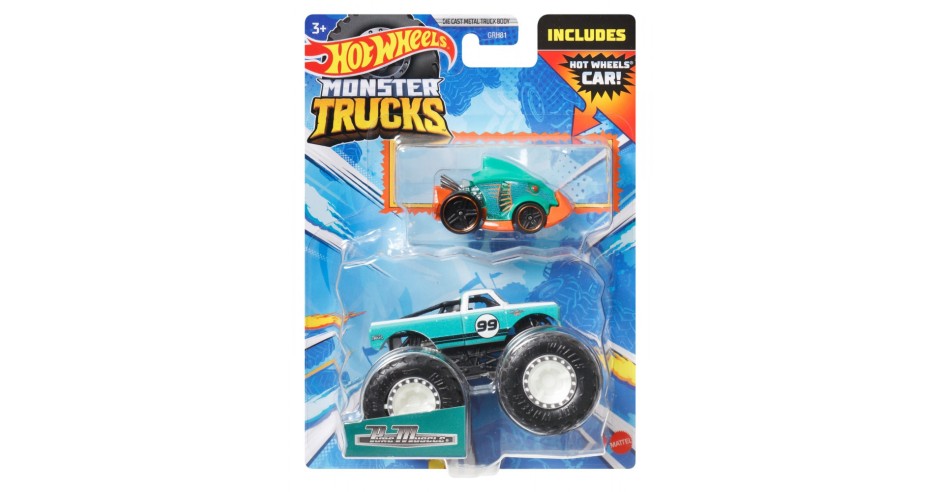 HOT WHEELS MONSTER TRUCK SI MASINUTA METALICA PURE MUSCLE SuperHeroes ToysZone | arhiva Okazii.ro