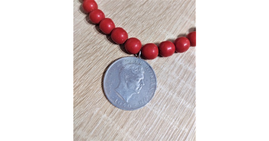 Salba / podoaba etnica traditionala moneda argint masiv | arhiva Okazii.ro