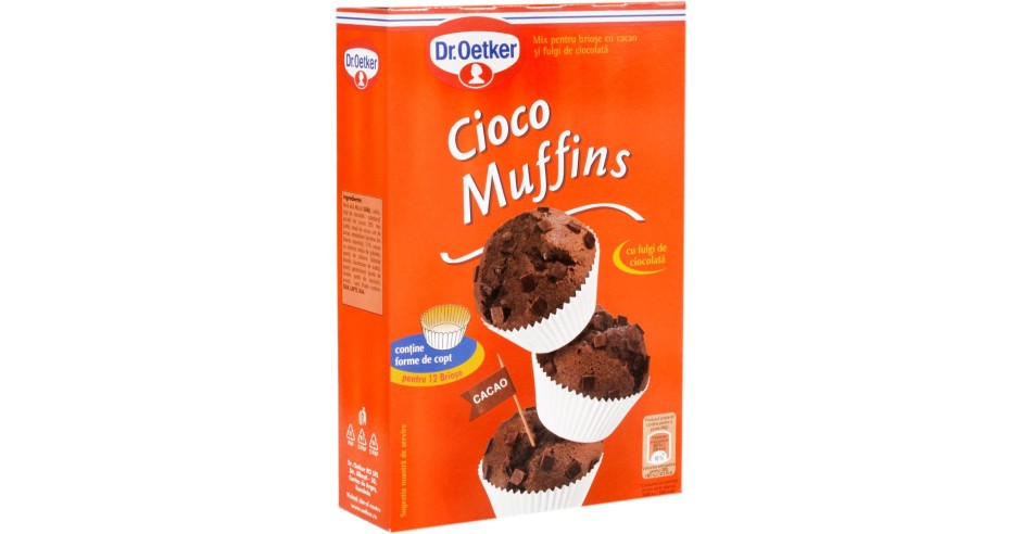 Mix pentru Briose cu Ciocolata Dr. Oetker, 295 g, Mix Briose, Briose Dr ...