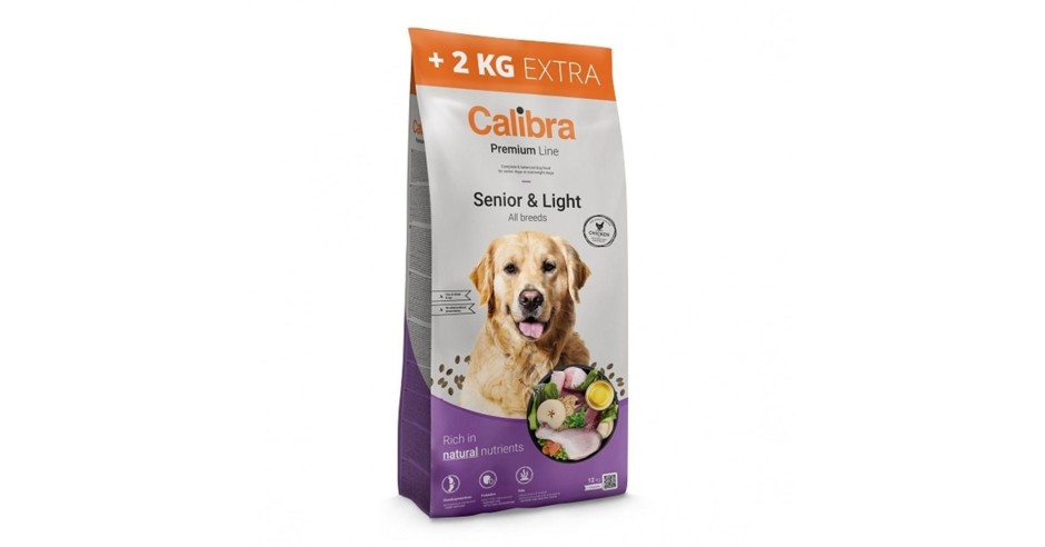 Calibra Dog Premium Line Senior & Light 12 + 2 kg | arhiva Okazii.ro