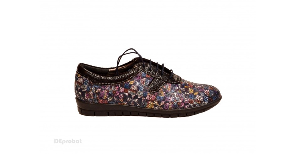 Pantofi dama colorati lucrati manual din piele naturala cod P163 ...