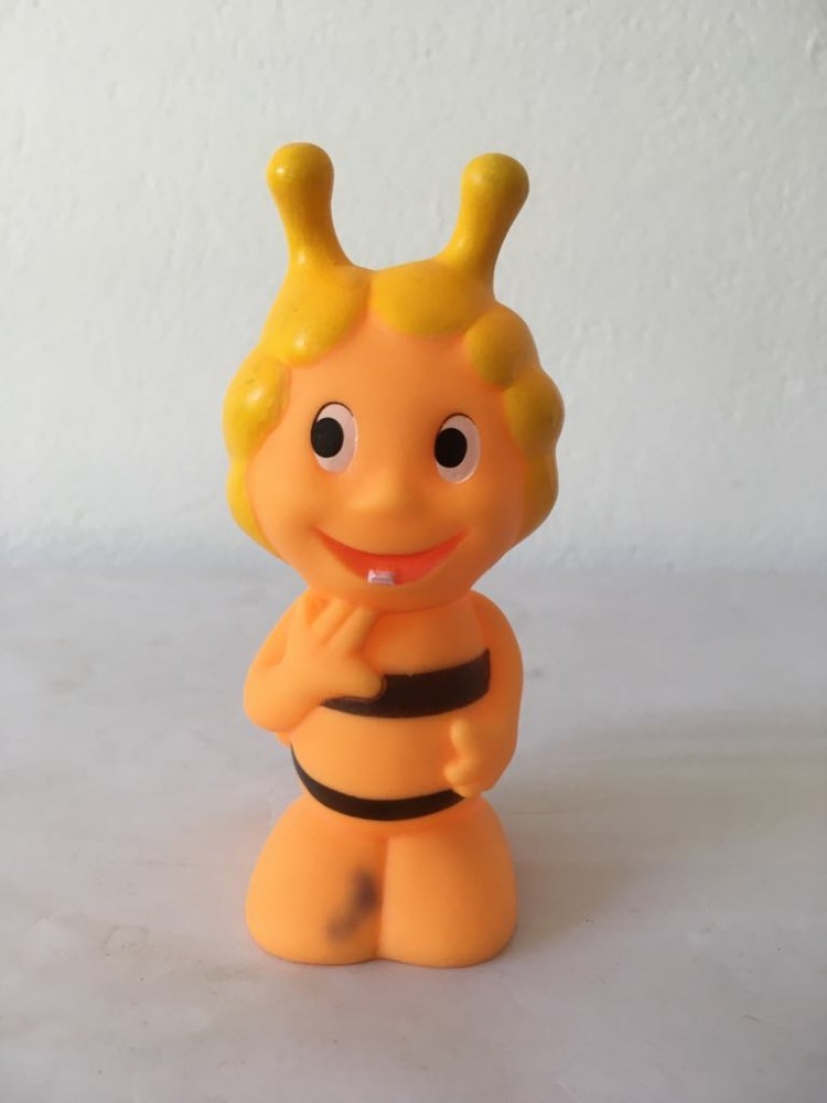 Jucarie cauciuc vintage albina / albinuta Maya 1986 Kehl Apollo Film ...