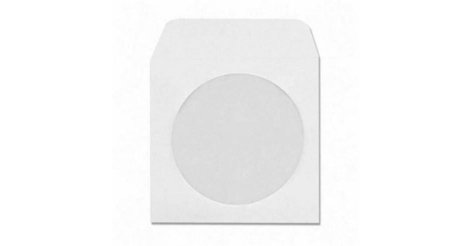 Set 100 Plicuri Albe CD/DVD Maxell, cu Fereastra, Maxell Set Plicuri CD ...