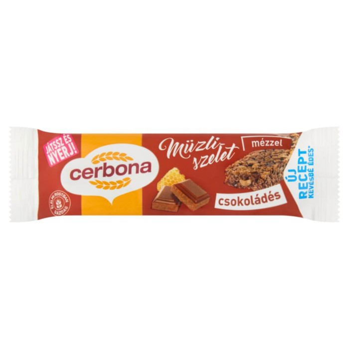 Baton Musli cu Ciocolata Cerbona, 20 g, Baton Cereale, Baton cu Musli ...