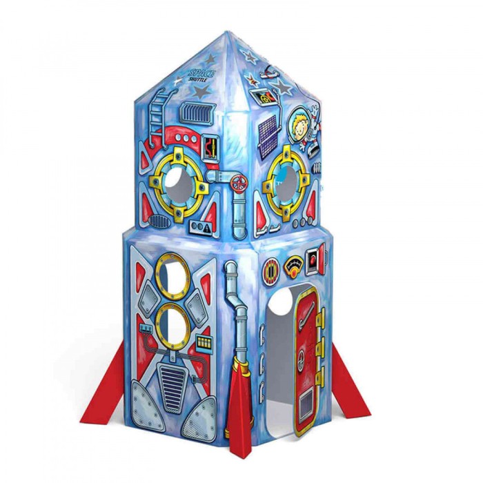 Casuta de colorat, din carton, Racheta spatiala | Okazii.ro