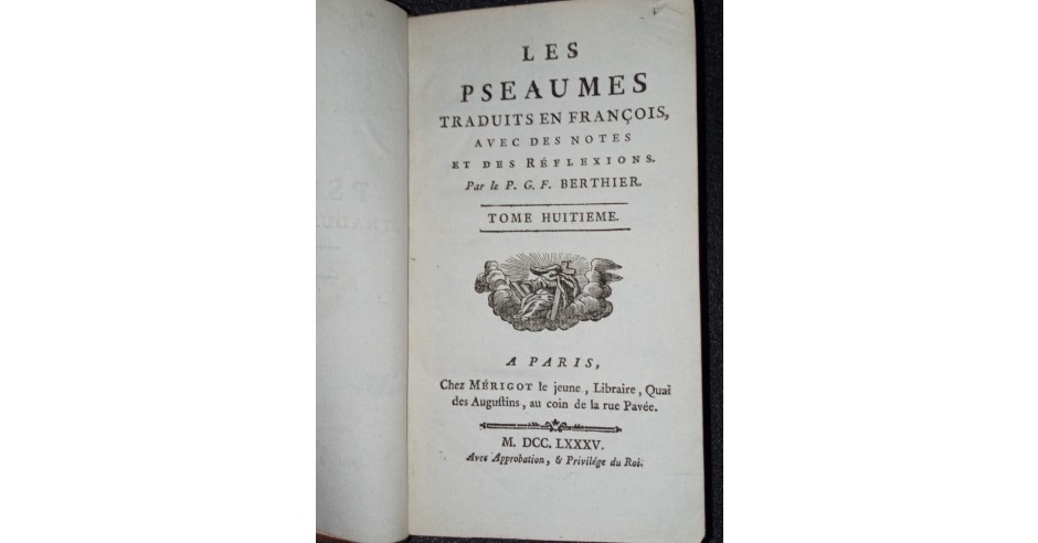 Carte veche secol 18 Les Psaumes legata in piele, de colectie | arhiva ...
