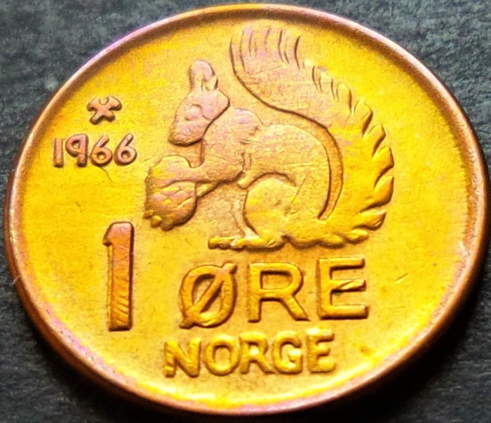 Moneda 1 ORE - NORVEGIA, anul 1966 * cod 143 C, Europa | Okazii.ro