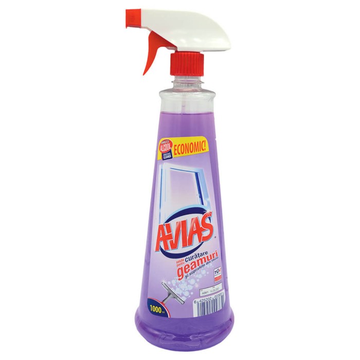 Solutie Spray Geamuri AVIAS, 750 ml, Mov, Pulverizator pentru Geamuri ...