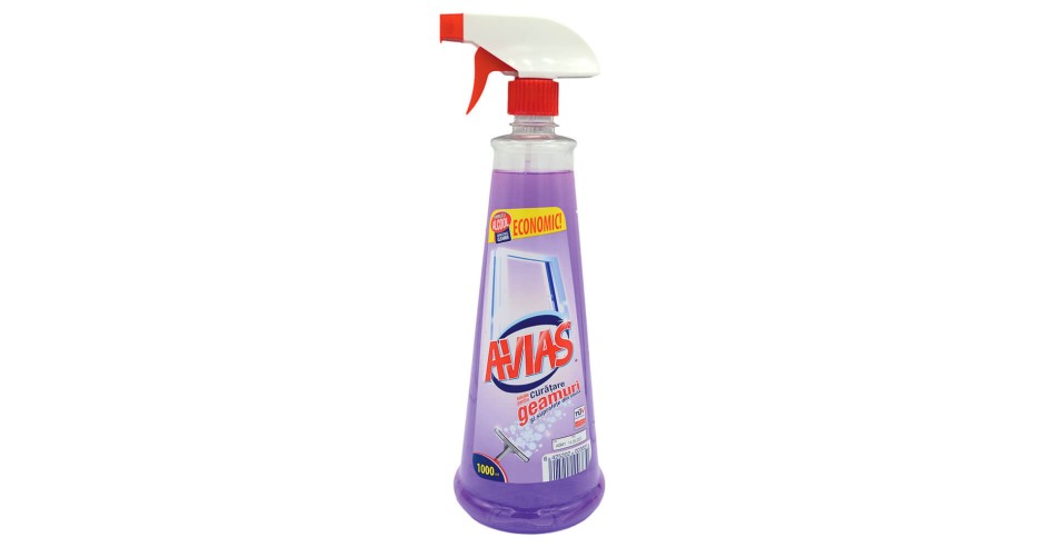 Solutie Spray Geamuri AVIAS, 750 ml, Mov, Pulverizator pentru Geamuri ...