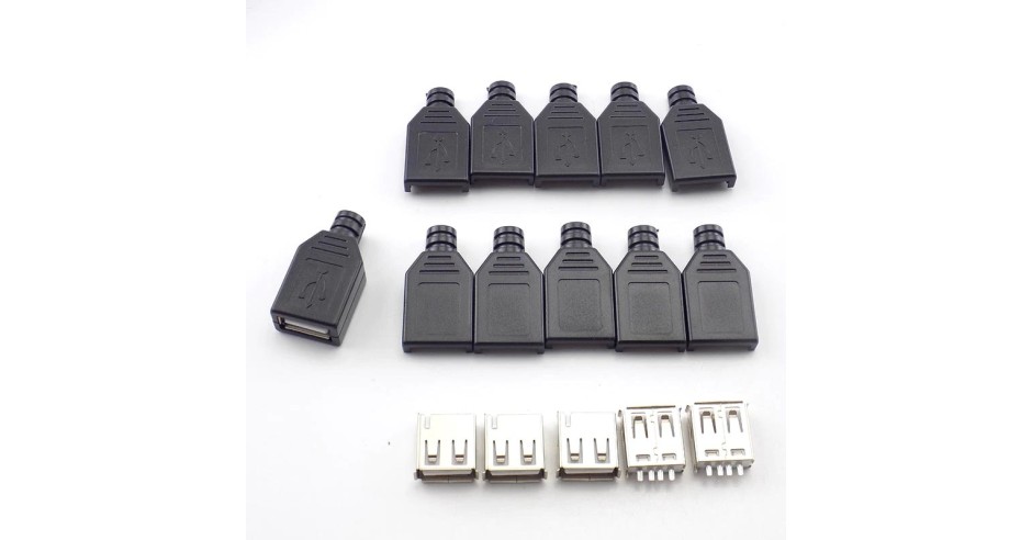 Conector USB tip A Femeie USB mufa USB A set 10 buc | arhiva Okazii.ro