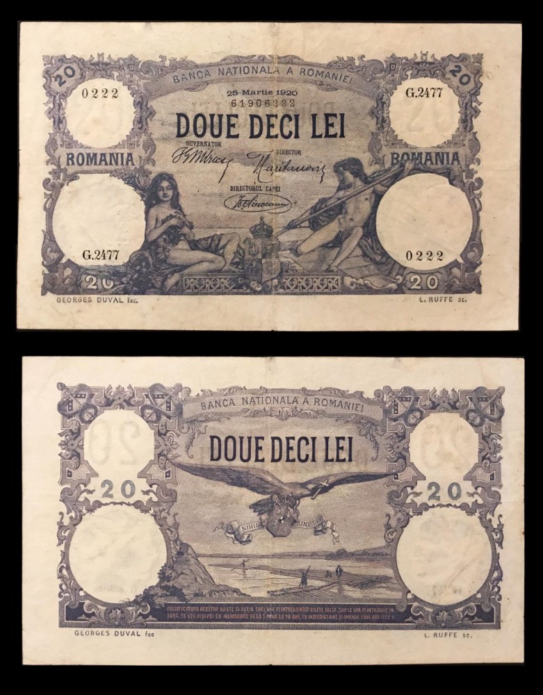 Bancnote romanestri- 20 lei 1920 -25 Martie | arhiva Okazii.ro