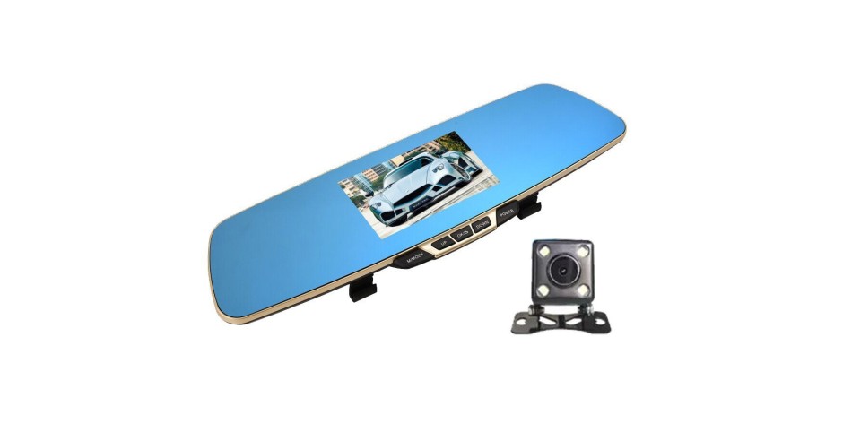 Camera Auto iUni Dash B600 Oglinda, Dual Cam, Full HD, LCD 4.3 inch ...