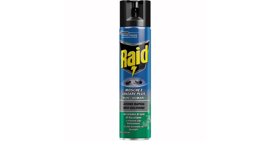 Spray Anti Muste si Tantari Raid, Eucalipt, 400 ml, Insecticid, Spray ...