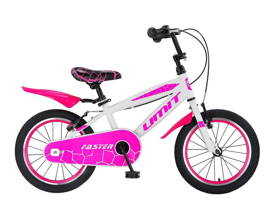 Bicicleta Copii Umit Faster - ST - V , Culoare alb/roz , Roata 20 ...
