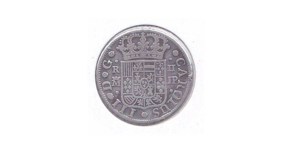 Moneda Spania 2 Reales 1763 JP - KM#388.1 VF++ ( argint, Madrid ...