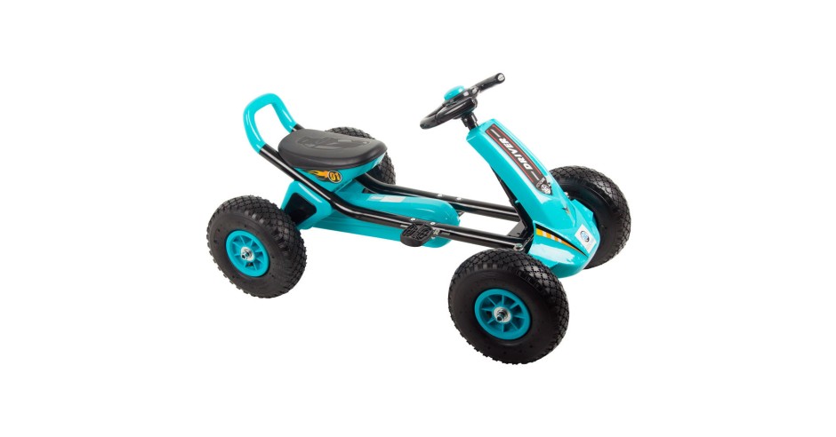 Kart cu Pedale Kidscare Driver Albastru, Roti Gonflabile, 3-5 Ani ...