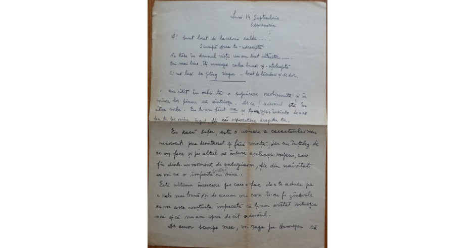 Scrisoare S. Luchian catre Cecilia Vasilescu , transcrisa olograf de ...