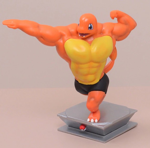 Figurina Charmander Bodybuilding Muscle Pokemon 16 cm anime | Okazii.ro