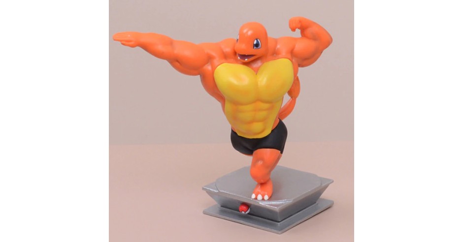 Figurina Charmander Bodybuilding Muscle Pokemon 16 cm anime | Okazii.ro