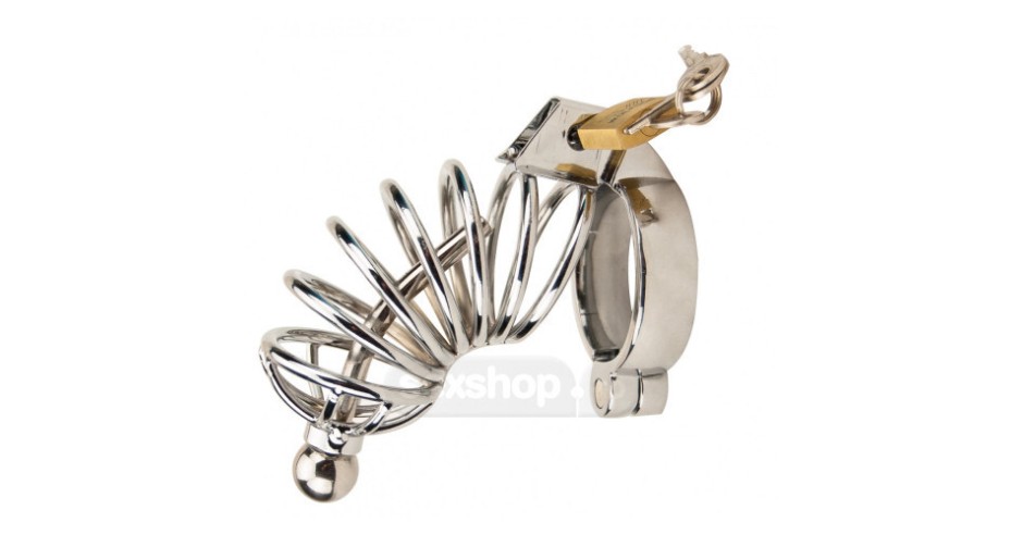 Dispozitiv Castitate Masculina Metalic Impound, Dop Uretral, Inel Penis ...