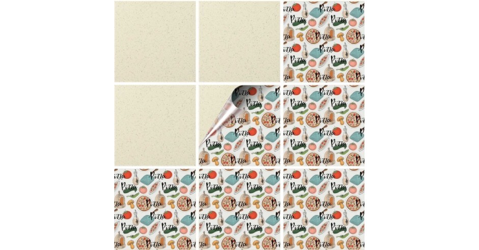 Set 100 buc. x Sticker Autocolant Faianta Decorativa "Kitchen Design ...