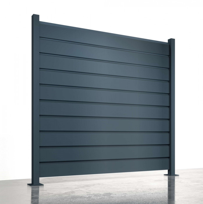 Panou gard metalic din aluminiu, cu stalpi din aluminiu, model Sfinx ...