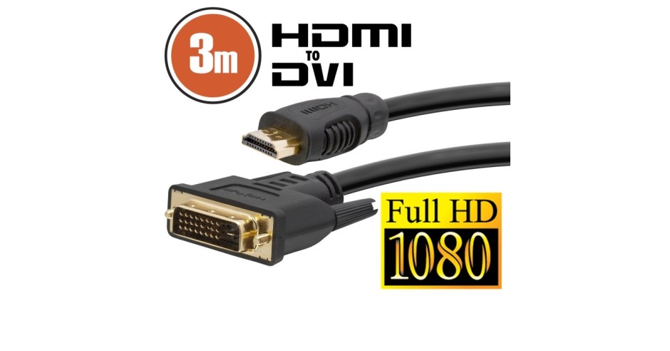 Cablu DVI-D / HDMI • 3 mcu conectoare placate cu aur Best CarHome ...