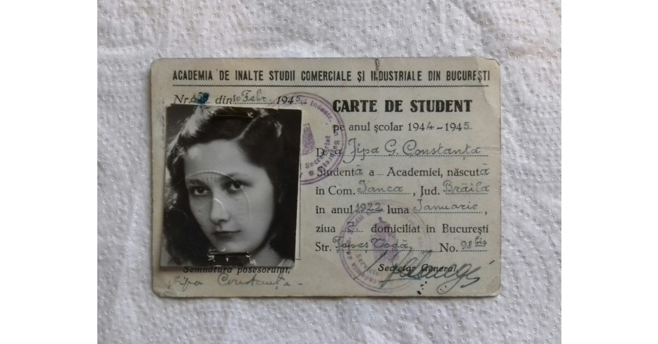 CARTE DE STUDENT 1944-1945, Romania 1900 - 1950, Documente | Okazii.ro