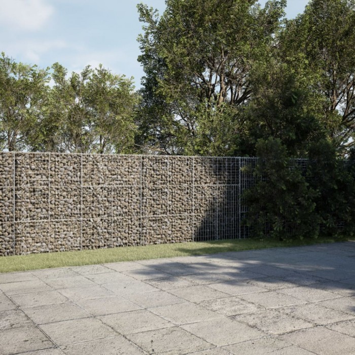 Cos Gabion Gossi cu Capac 700x50x150cm Fier Galvanizat Argintiu. Cusca ...
