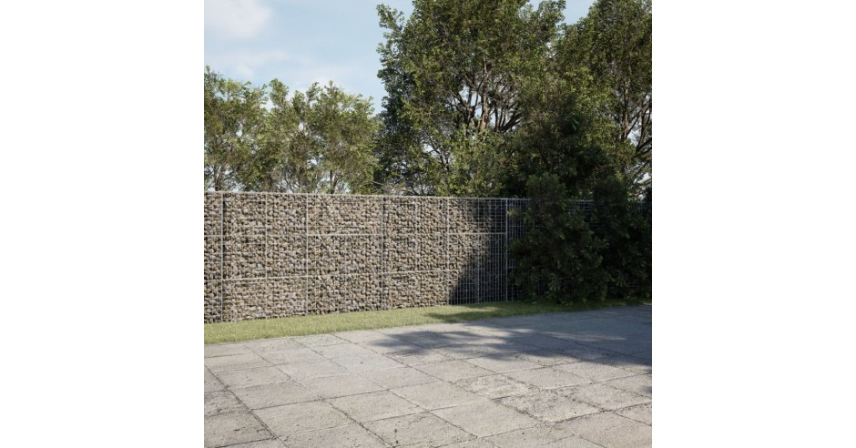 Cos Gabion Gossi cu Capac 700x50x150cm Fier Galvanizat Argintiu. Cusca ...