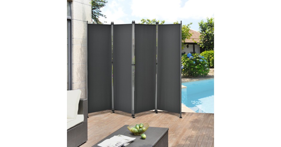 Paravan solar Duna 215 x 170 cm gri [pro.tec] HausGarden Leisure ...