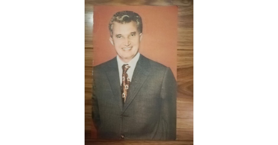 1977 Afis portret Nicolae Ceausescu comunism propaganda epoca de aur ...