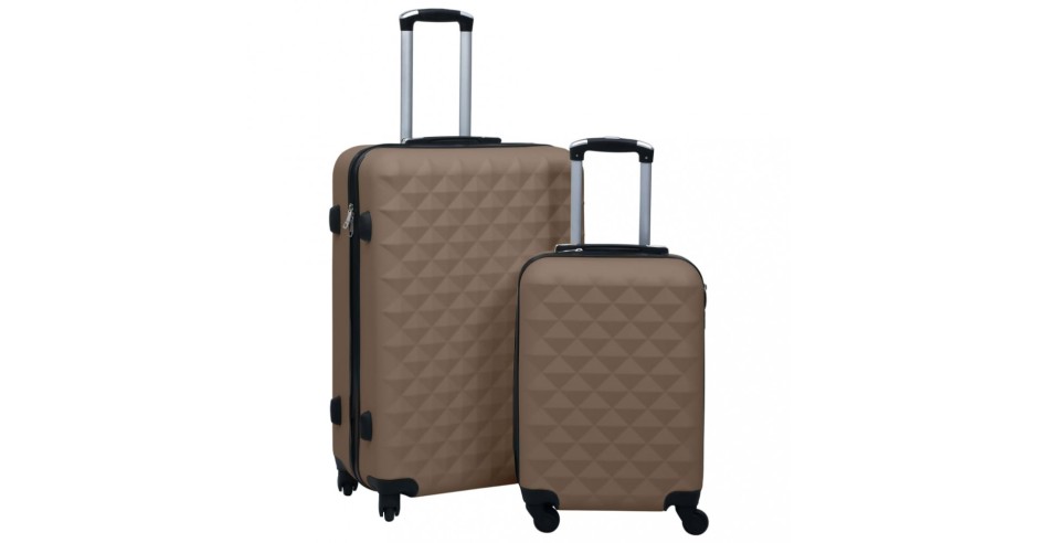 Set de valize cu carcasa rigida, 2 piese, maro, ABS | arhiva Okazii.ro