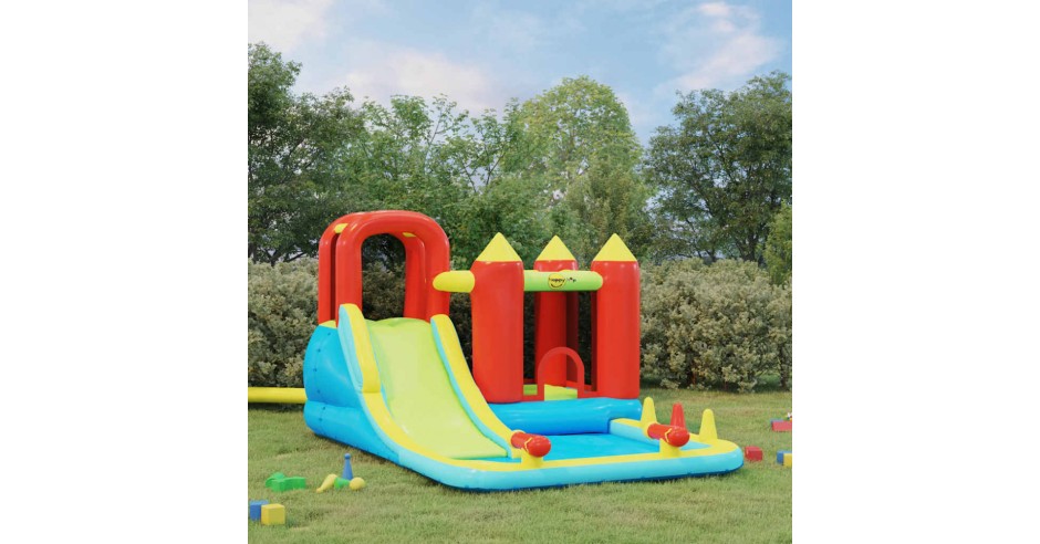 Happy Hop Castel gonflabil cu tobogan ?i piscina, 298x400x221 cm ...