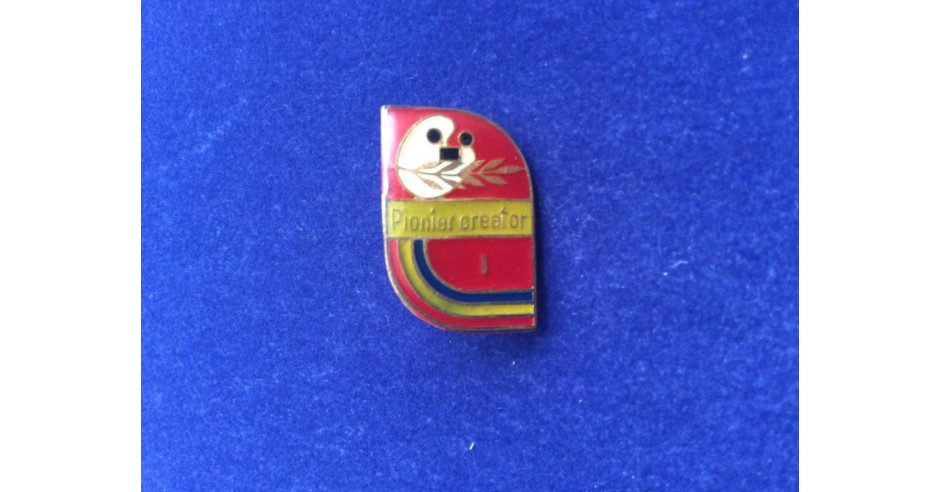 Insigna pionieri - Insigna Romania - Pionier - Pionier Creator - clasa ...