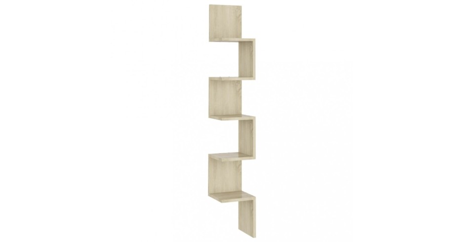 Raft de perete pentru colt, stejar sonoma, 20x20x127,5 cm, PAL | arhiva ...