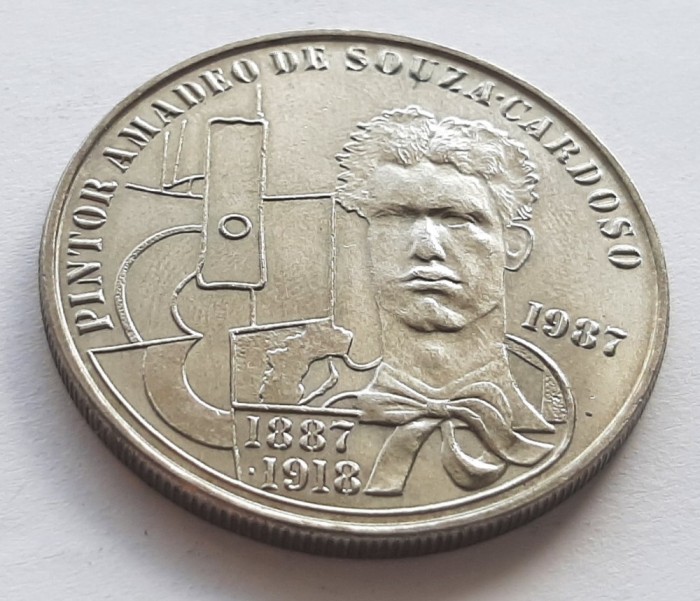 99. Moneda Portugalia 100 escudos 1987 (Amadeo De Souza Cardoso ...