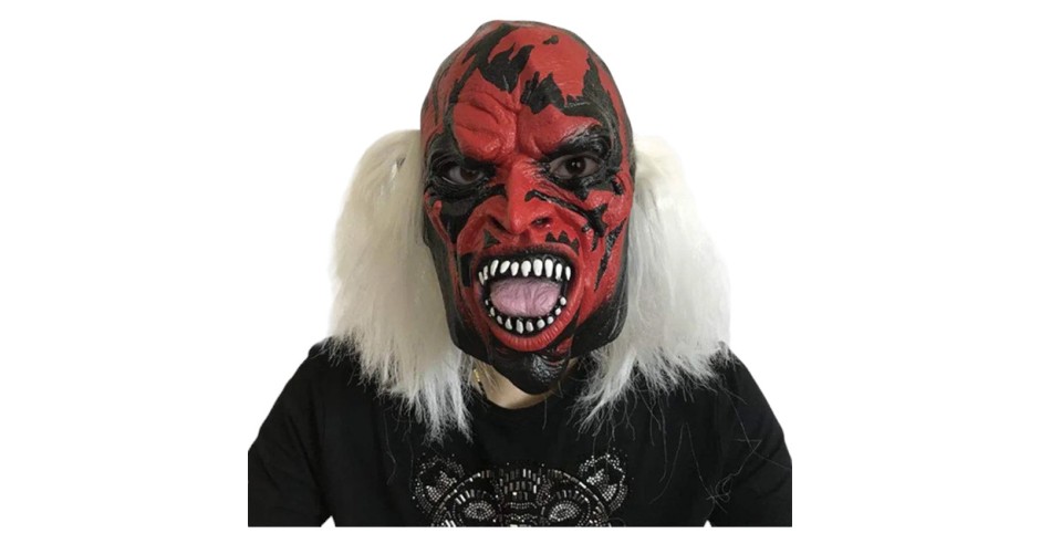 Masca horror Vrajitorul cu Fata Rosie si Par Alb, dupa personajul Scary ...
