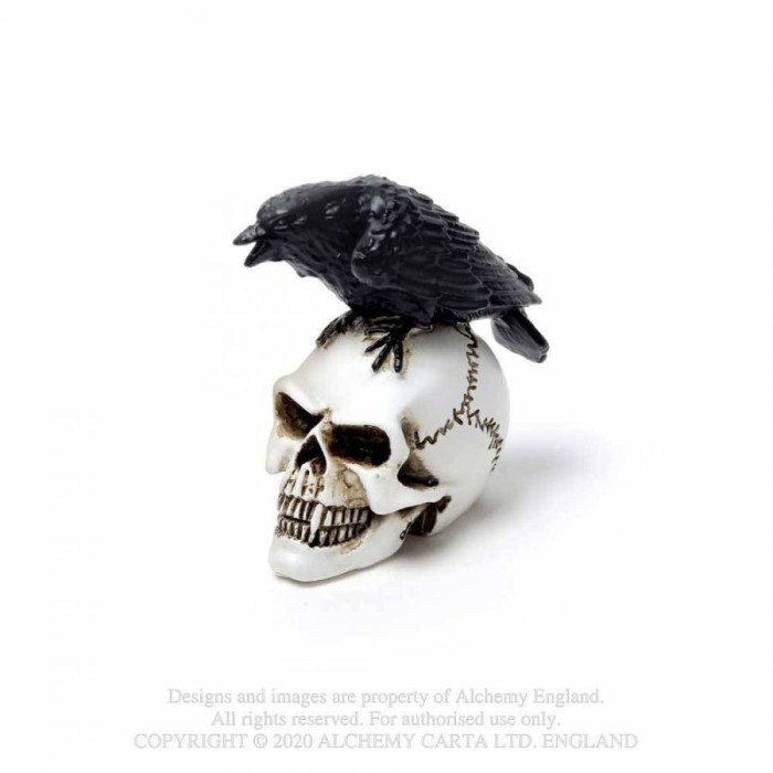 Mini statueta corb pe craniu 4 cm | Okazii.ro