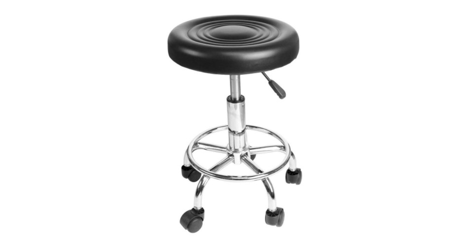 Scaun salon taburet frizerie cosmetica make up, hidraulic cu roti ...