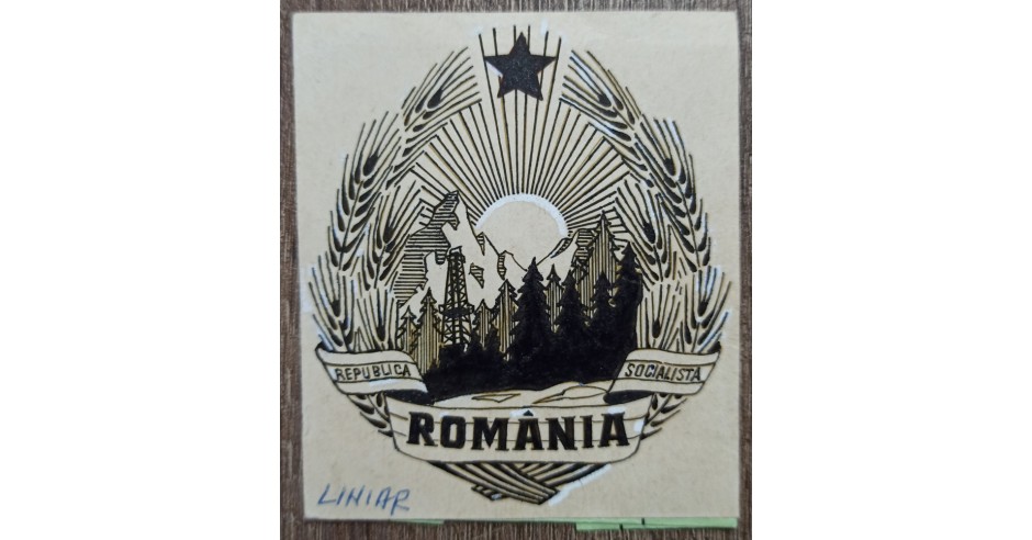 Stema RSR// desen in tus folosit in presa | arhiva Okazii.ro