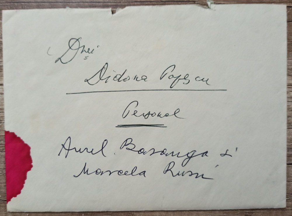 Scrisoare de la Aurel Baranga si actrita Marcela Rusu catre Didona ...