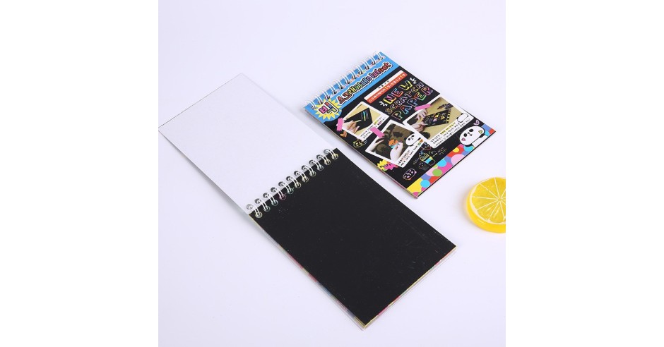 Caiet cu fise razuibile, DIY Magic Scratch, 12 File, Curcubeu, Creion ...