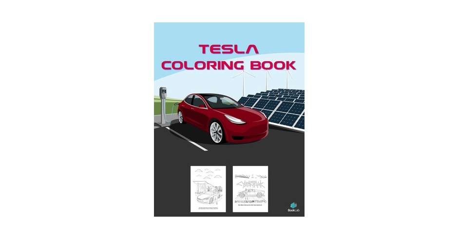 Tesla Coloring Book: Greatest Electric Cars Coloring Book for Adults ...