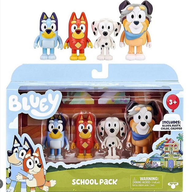 Set 4 figurine Bluey si Bingo - School Pack | arhiva Okazii.ro