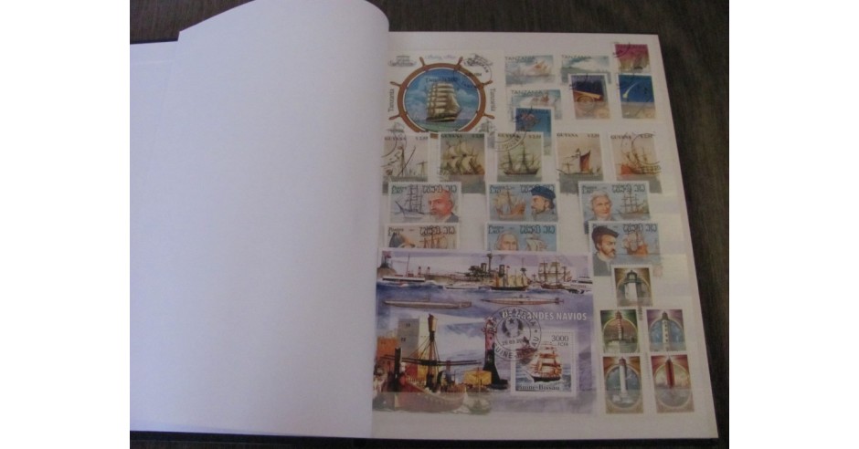 2 Clasoare cu Timbre & Colițe – Temă: Navală /Feroviară /Aviatică ...