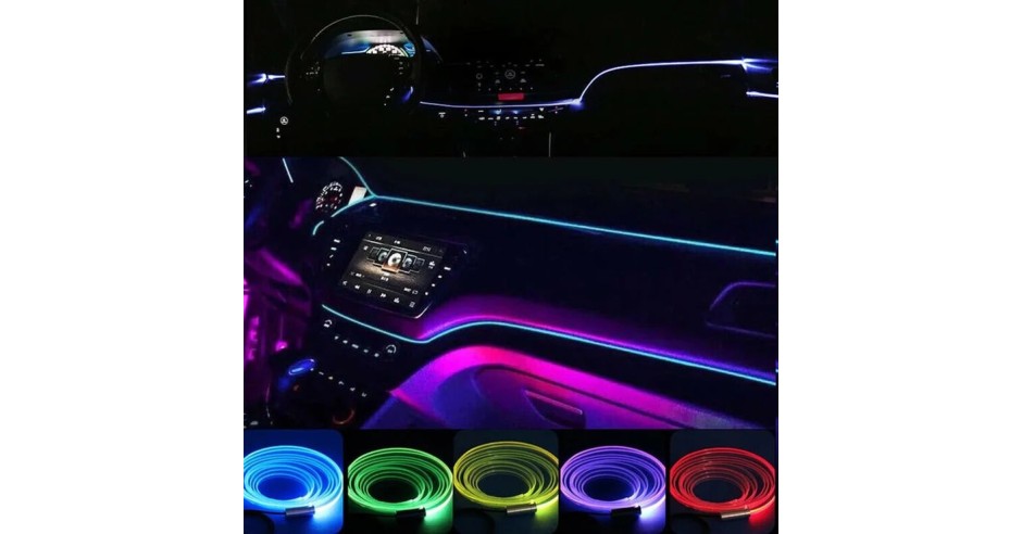 Fir neon cu LED 2 metri RGB conectare mufa USB si telecomanda | Okazii.ro