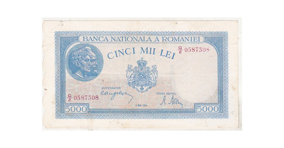 Bancnota Romania 5000 Lei 1944, Serie 098i, Numismatica | Okazii.ro