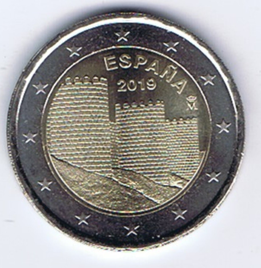 SPANIA moneda de 2 euro comemorativa 2019 - Avila, UNC | arhiva Okazii.ro